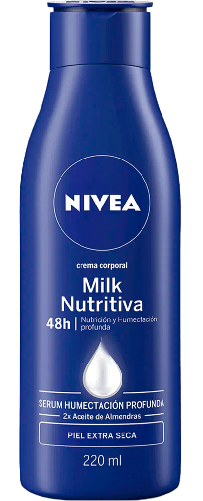 Crema Corporal Nivea Milk Nutritiva P/Extra seca 220 ml | TunTun